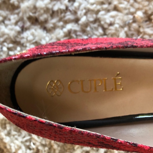 cuple | Shoes | Women Pumps 2 Inch Thin Heelsred And Black | Poshmark